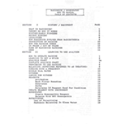 Mattioda - Radionics/Homeopathy How-To Manual